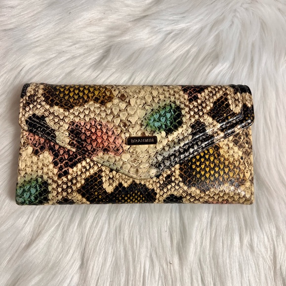 Brahmin | Bags | Brahmin Colorful Snake Print Wallet | Poshmark